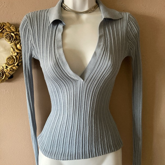 Zara | Tops | Zara Blue Top | Poshmark